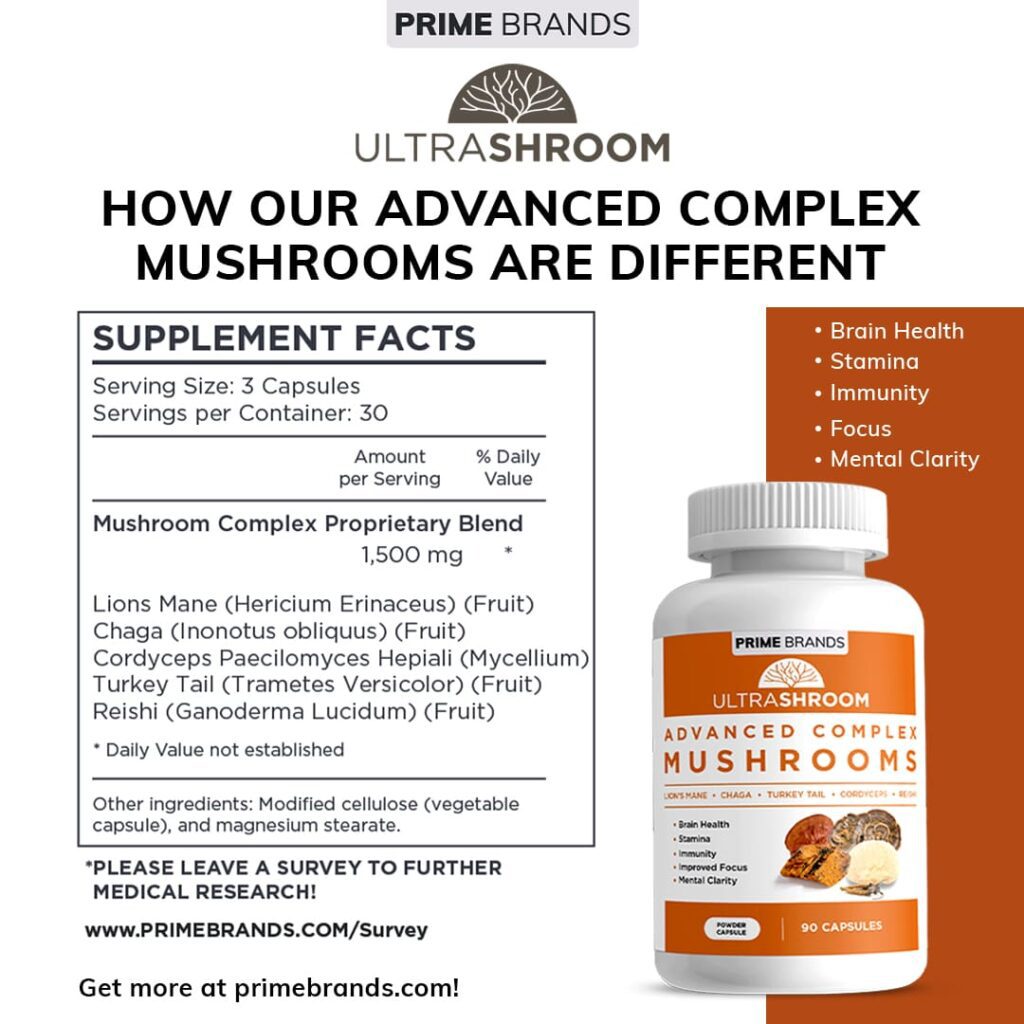 Buy Advanced Mushroom Complex Blend Capsules | Ultra Shroom