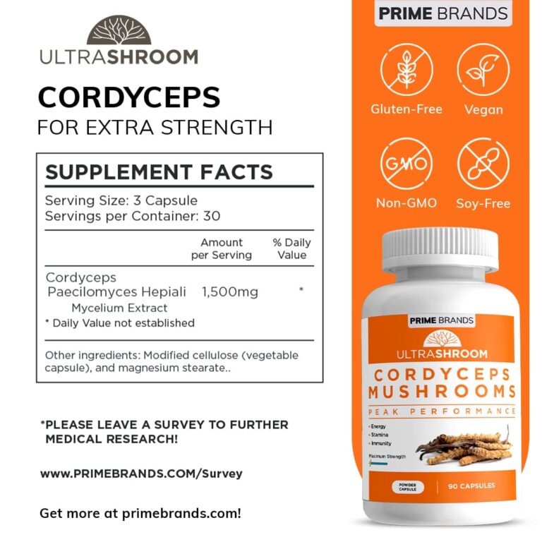 Shop Premium Cordyceps Capsules Supplement | Ultra Shroom